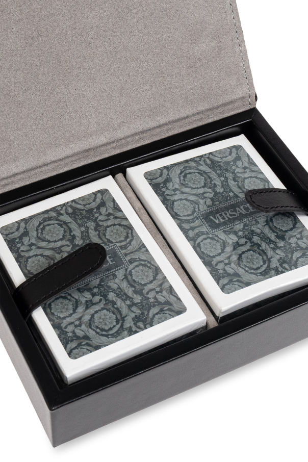 Versace Home Set of two decks of cards in a leather case | Men's | Vitkac