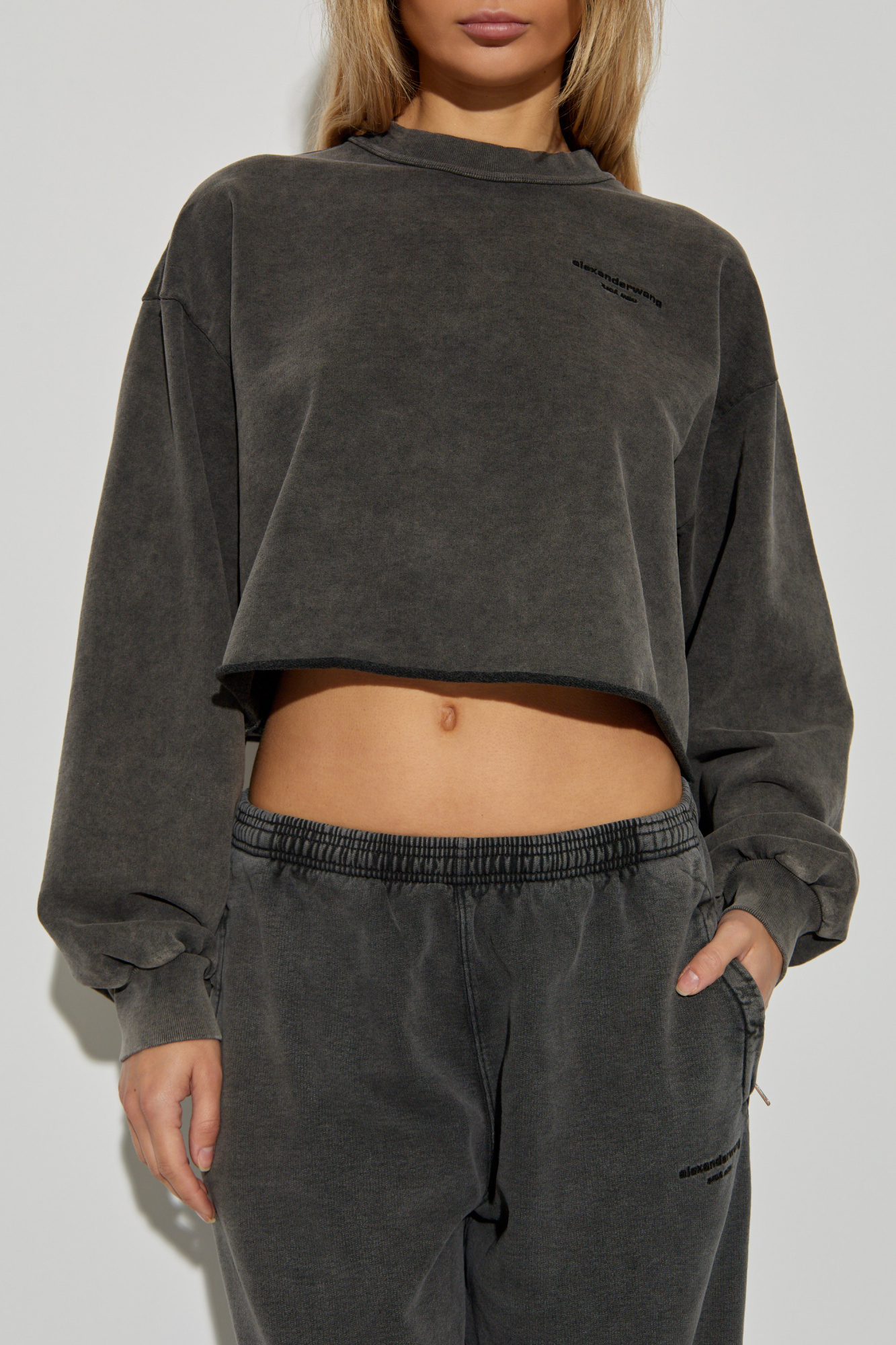 Alexander Wang Sweatshirt with embroidered logo | Women's | Vitkac
