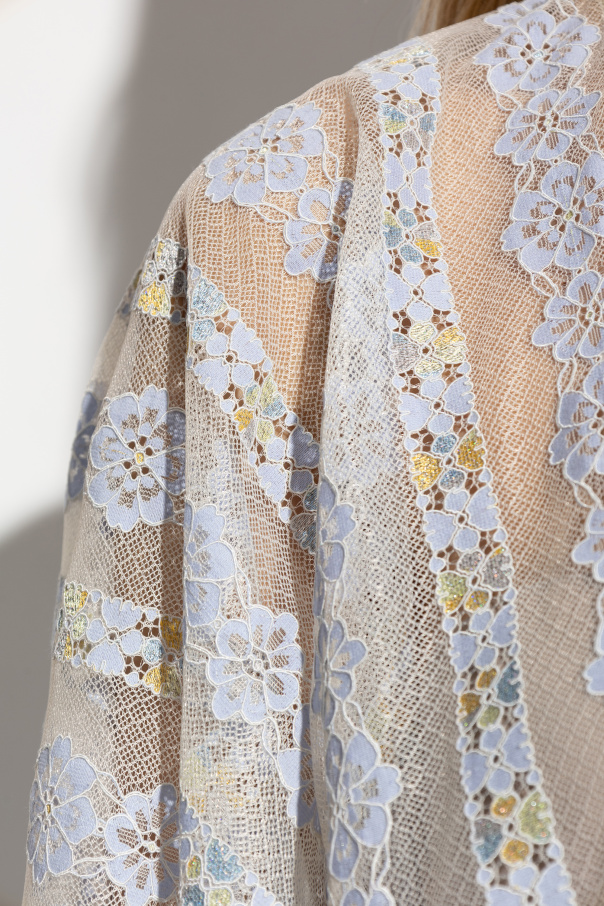 Light blue Floral motif bodysuit ‘Sycha’ Munthe - Vitkac GB