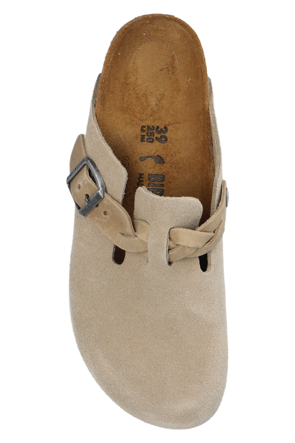 Beige ‘Boston Braided’ slides Birkenstock - Vitkac GB