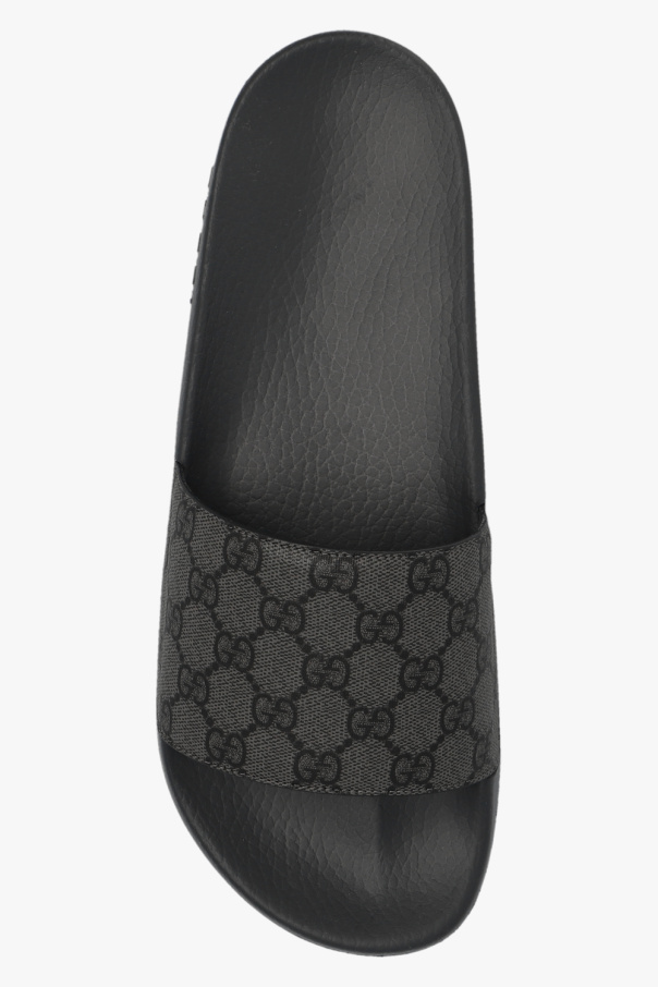 Brązowy Klapki z monogramem Gucci - Vitkac Poland