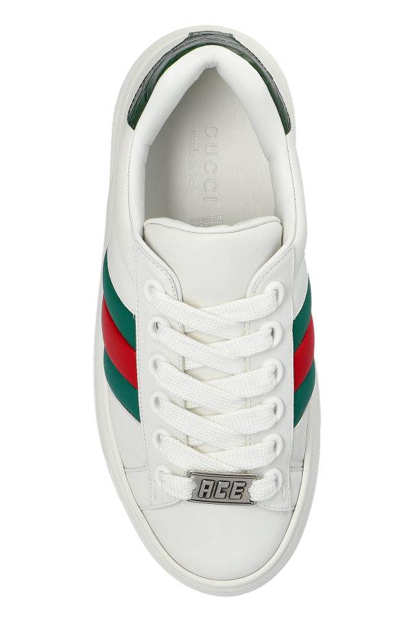 Biały Buty sportowe z paskiem `Web` Gucci - Vitkac Poland