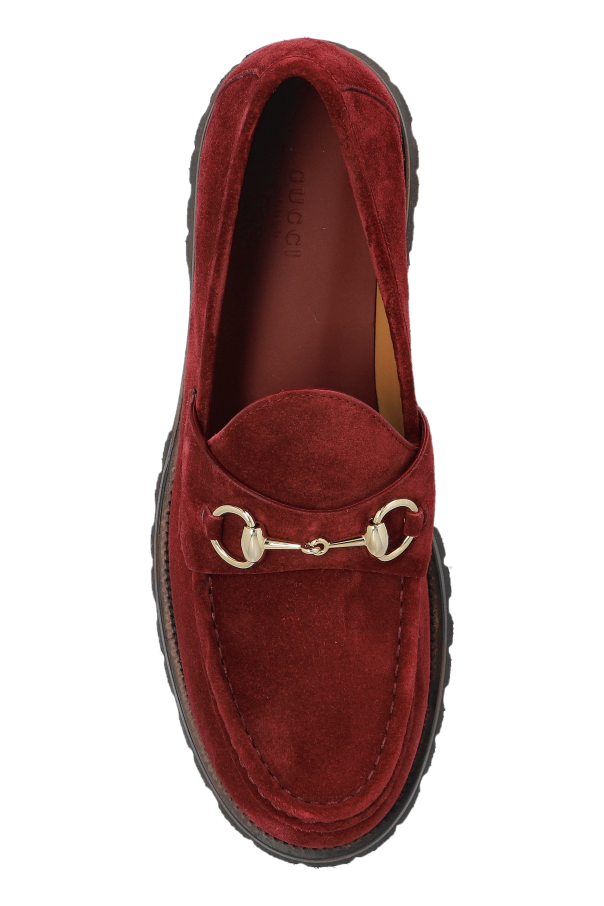 Bordo Skórzane buty Gucci - Vitkac Poland