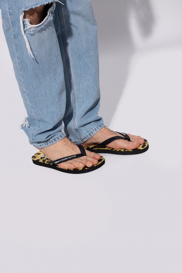 Versace Jeans Couture Flip-flops with logo | Men's Shoes | Vitkac