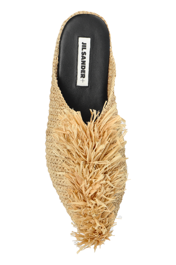 Beige Raffia Sliders JIL SANDER+ - Vitkac GB