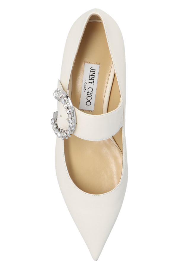 White ‘Melva’ ballet flats in leather Jimmy Choo - Vitkac GB