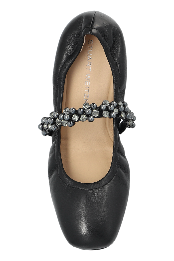 Black Ballet Pumps Poppy Stuart Weitzman - Vitkac GB