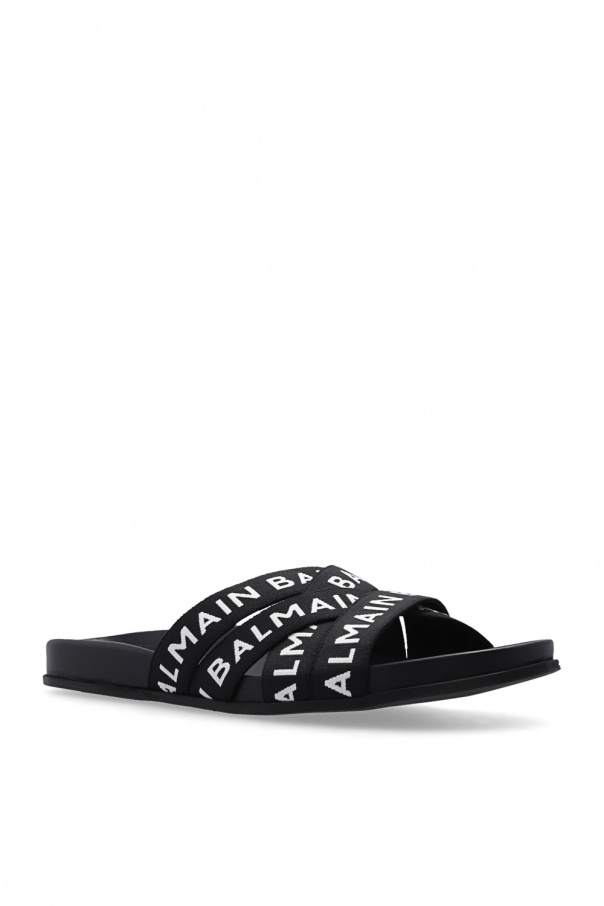 Slides with logo Balmain - Vitkac Canada
