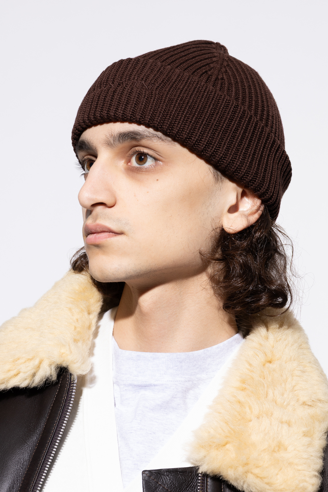 Braun Mütze mit gesticktem Logo Lanvin - Vitkac Germany