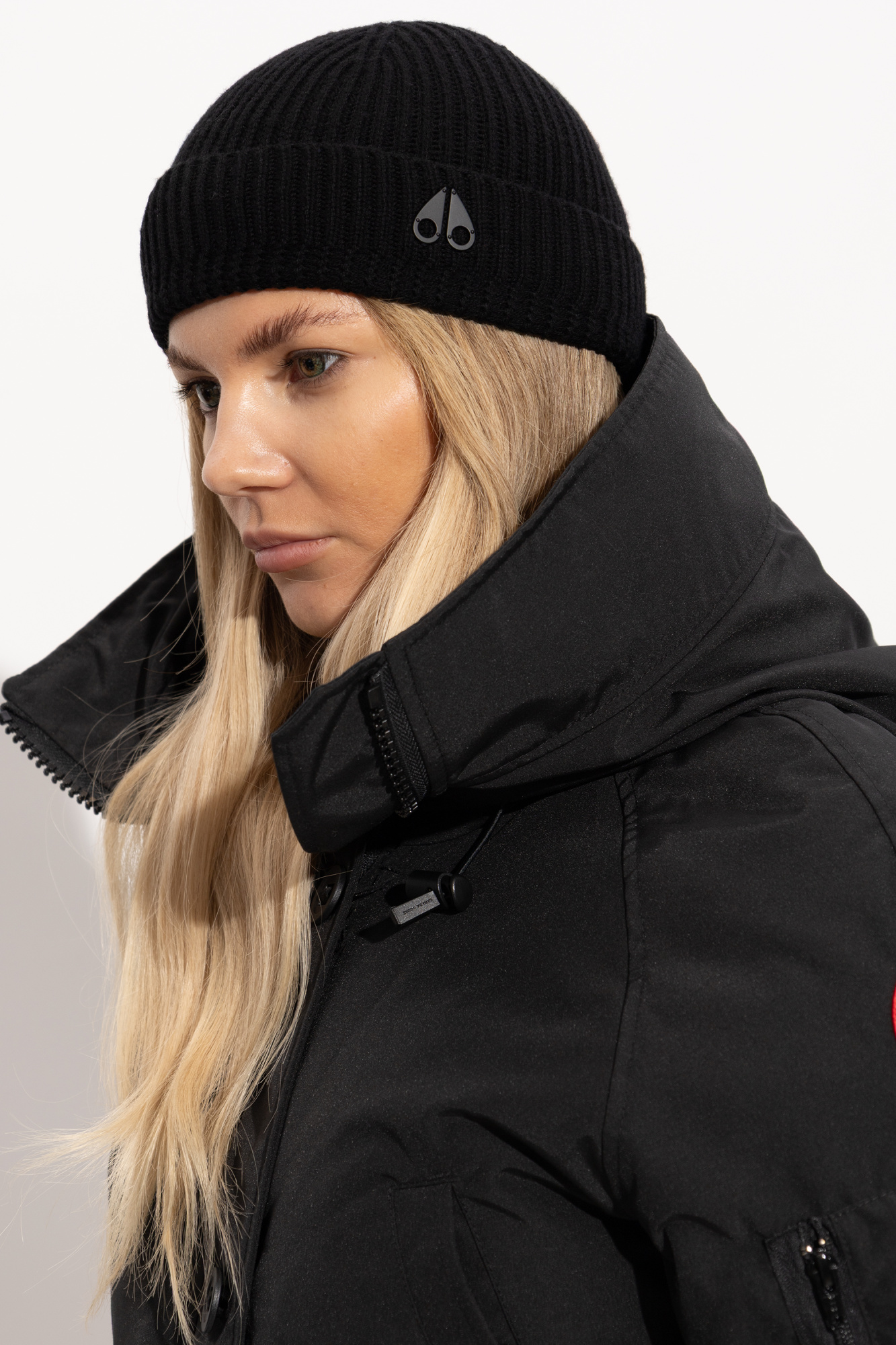 Black Woollen hat Moose Knuckles - Vitkac GB