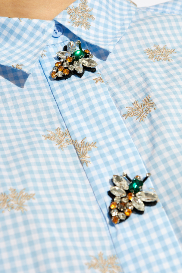 Blue Checkered pattern shirt Munthe - Vitkac GB