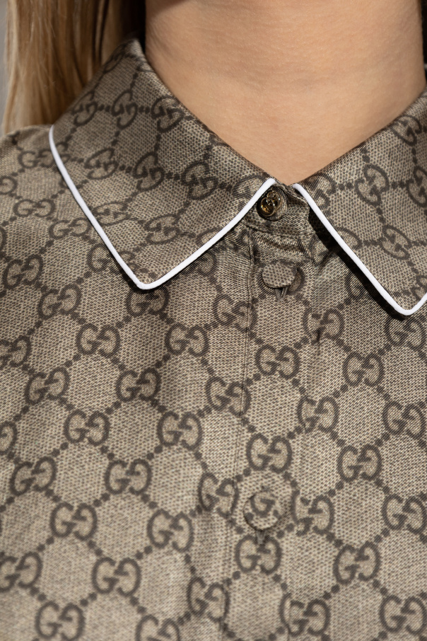 Gucci Silk shirt with GG pattern | Women's Clothing | Vitkac