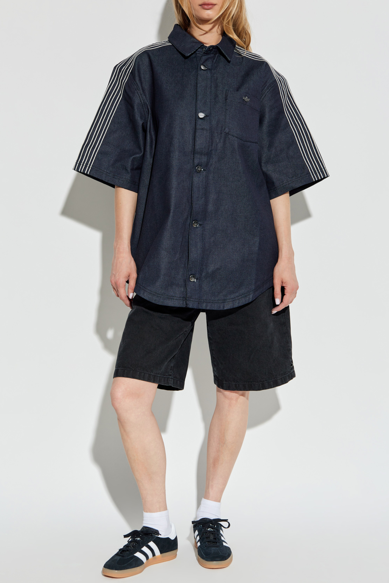 ADIDAS Originals Denim shirt with short sleeves | Women's Clothing | Vitkac