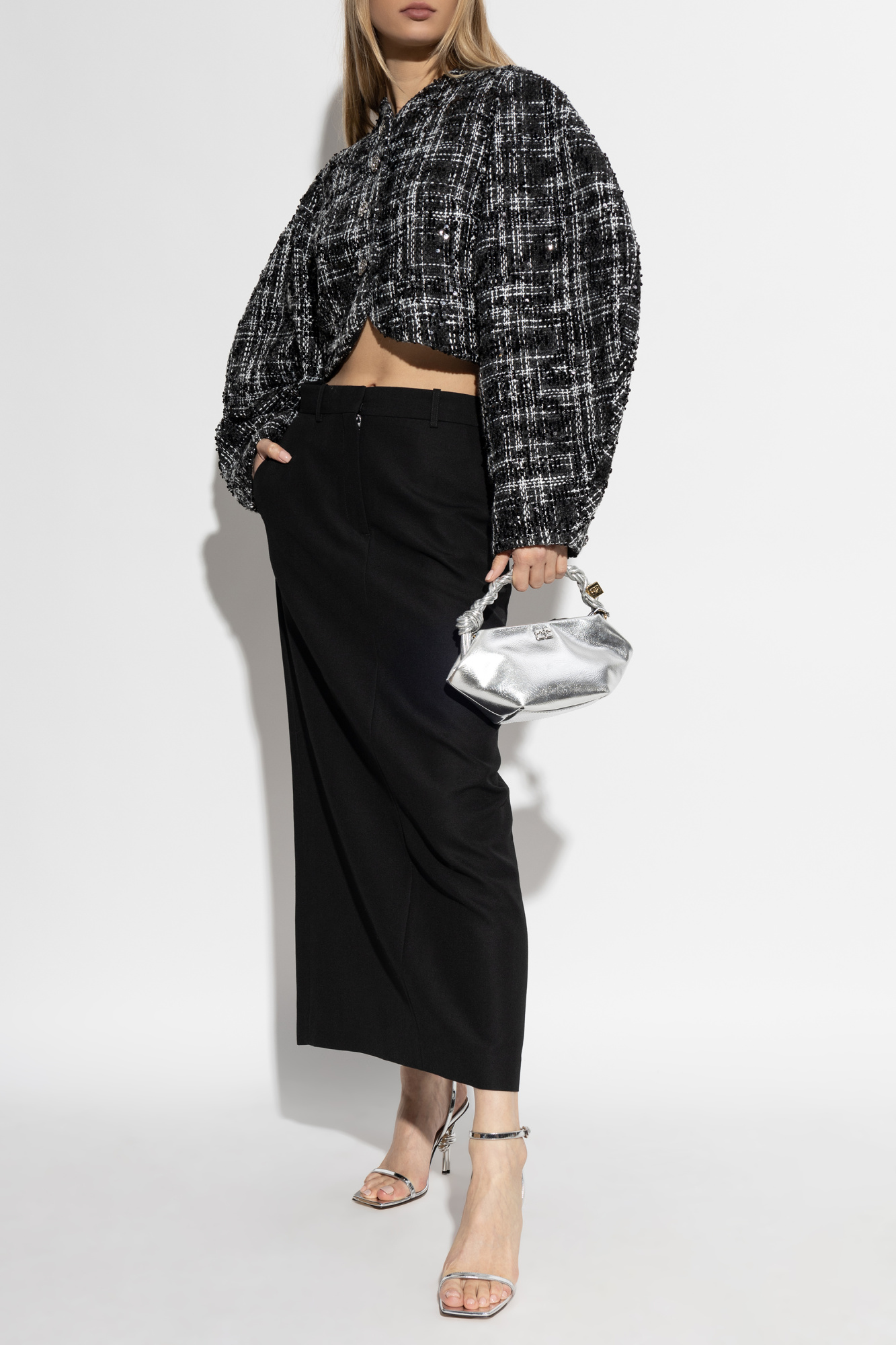 ROTATE Tweed blazer with shimmering appliqués | Women's Clothing | Vitkac