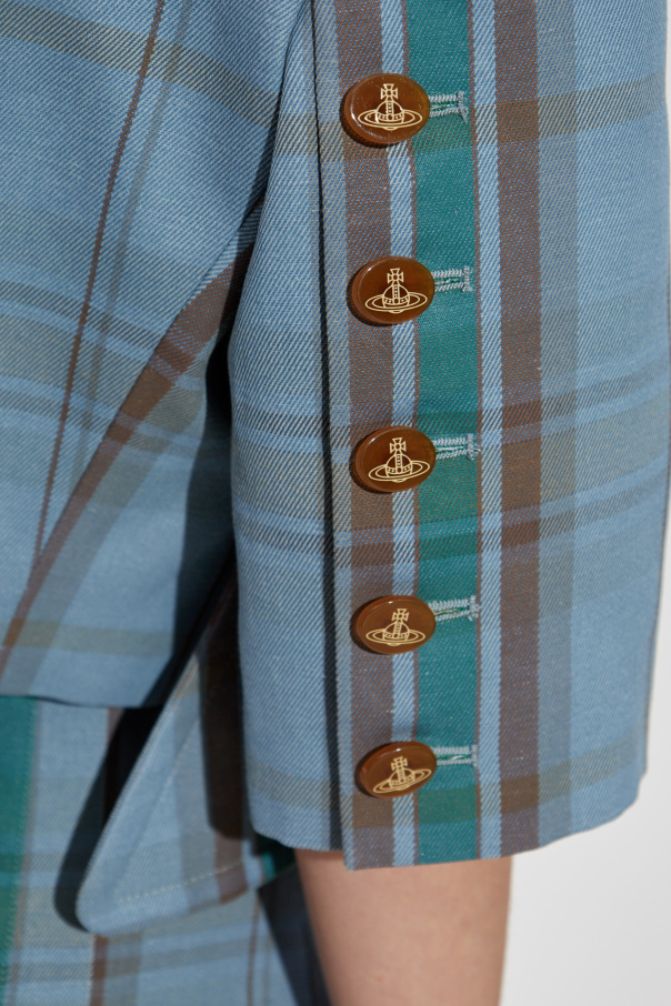 Blue Blazer with Check Pattern Vivienne Westwood - Vitkac GB