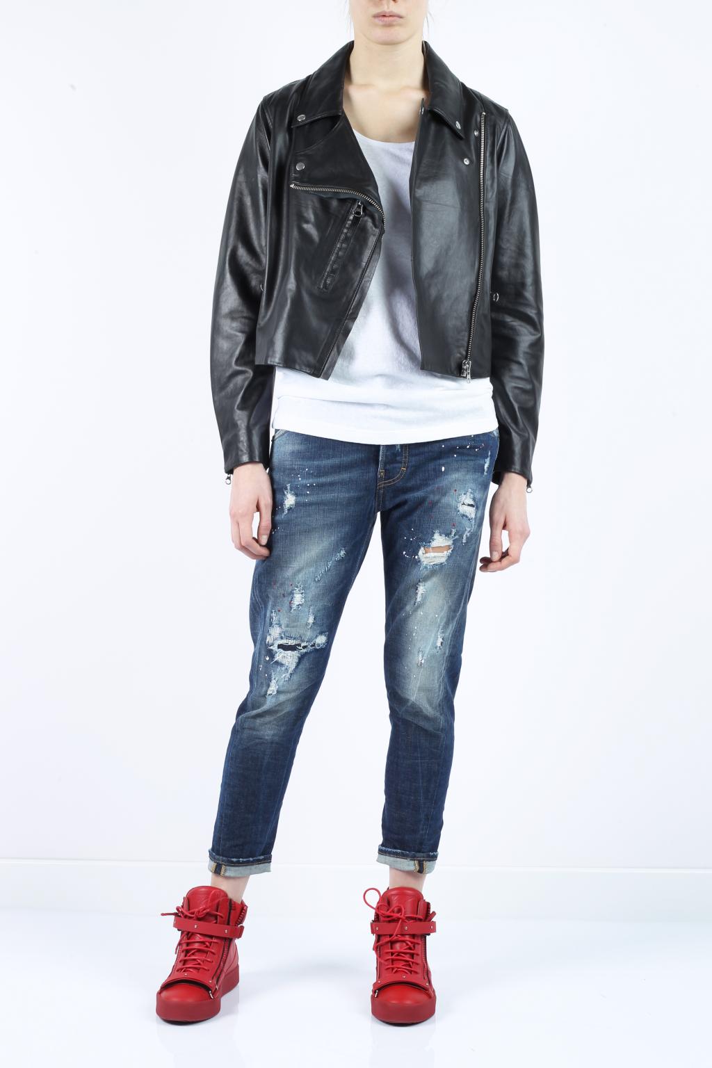 MCQ Leather Biker Jacket | Women's Clothing | Vitkac