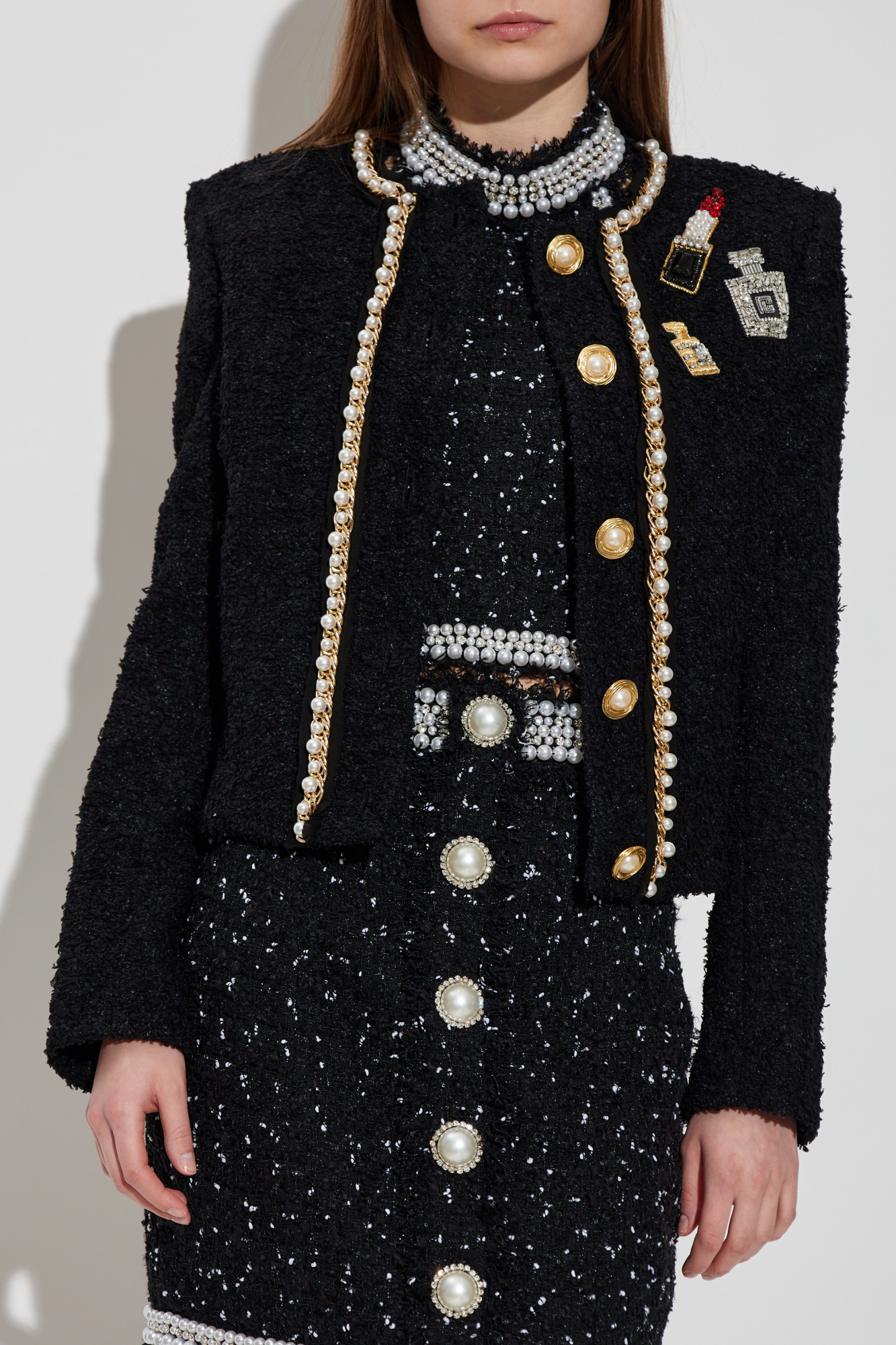Balmain Tweed jacket with shimmering appliqués | Women's Clothing | Vitkac