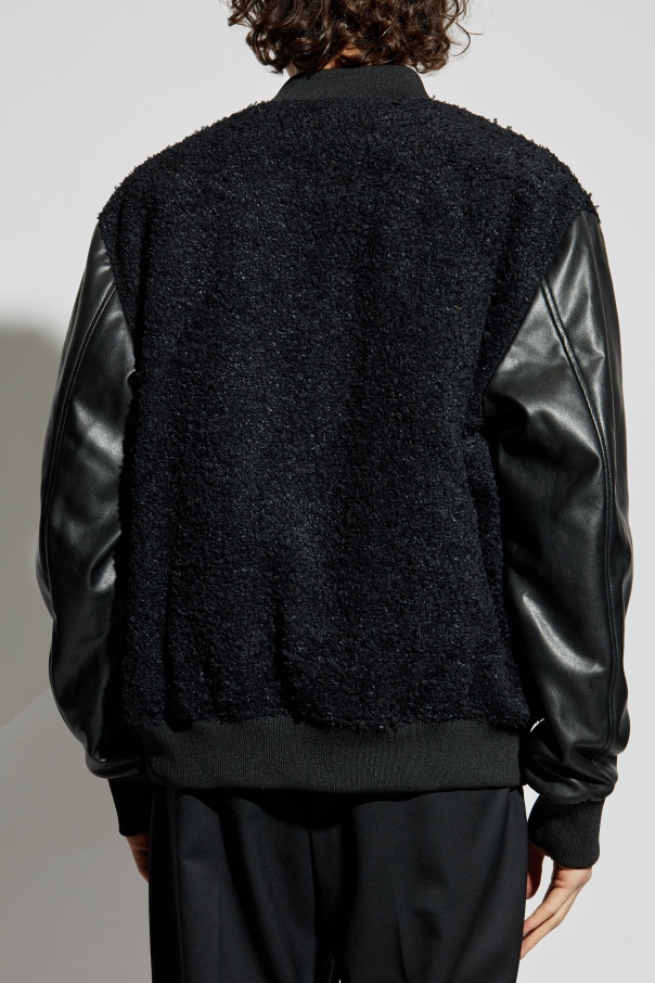 Black Bomber jacket with applique Balmain - Vitkac GB