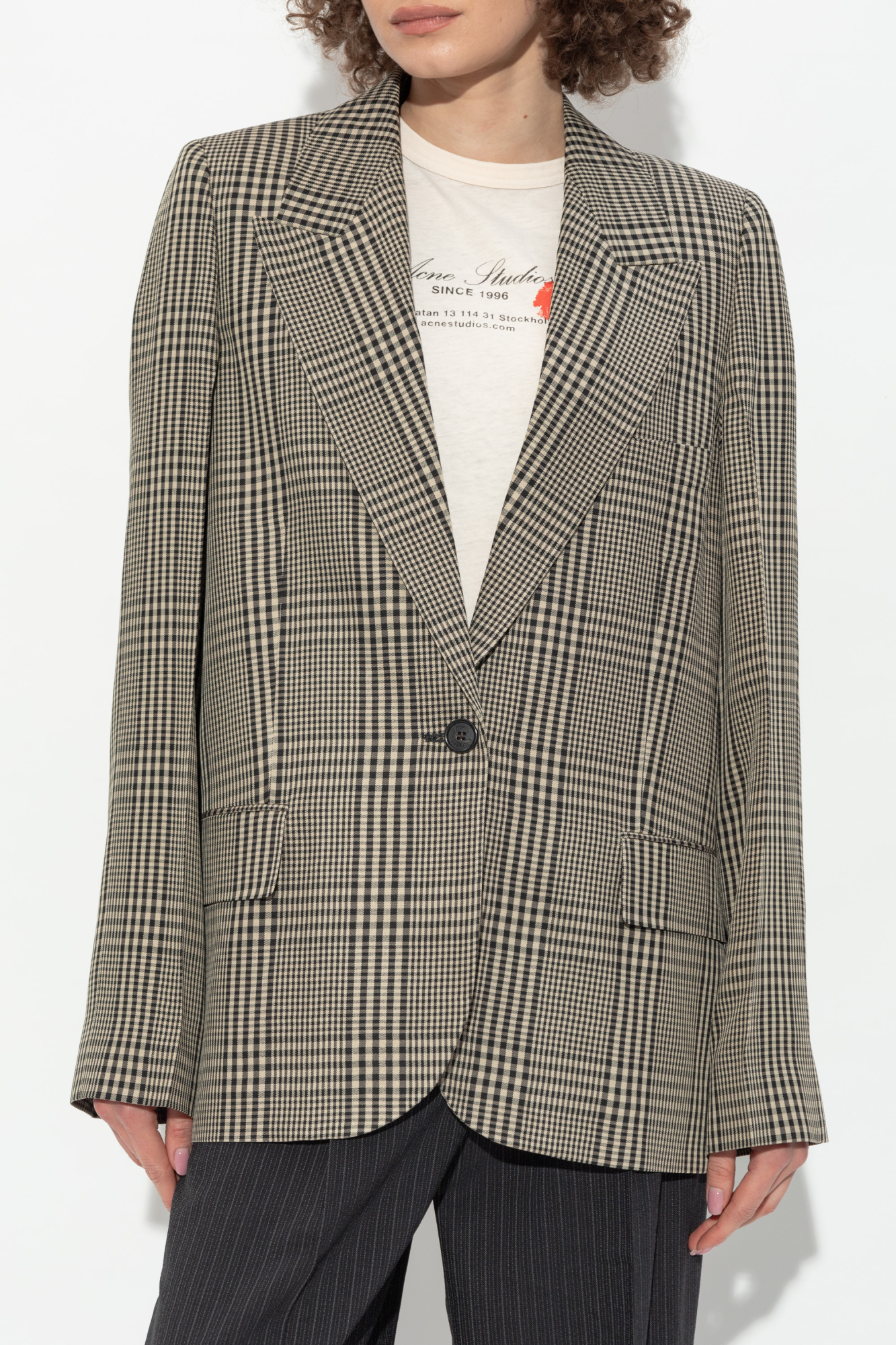 Acne Studios Blazer with check pattern | Women's Clothing | Vitkac