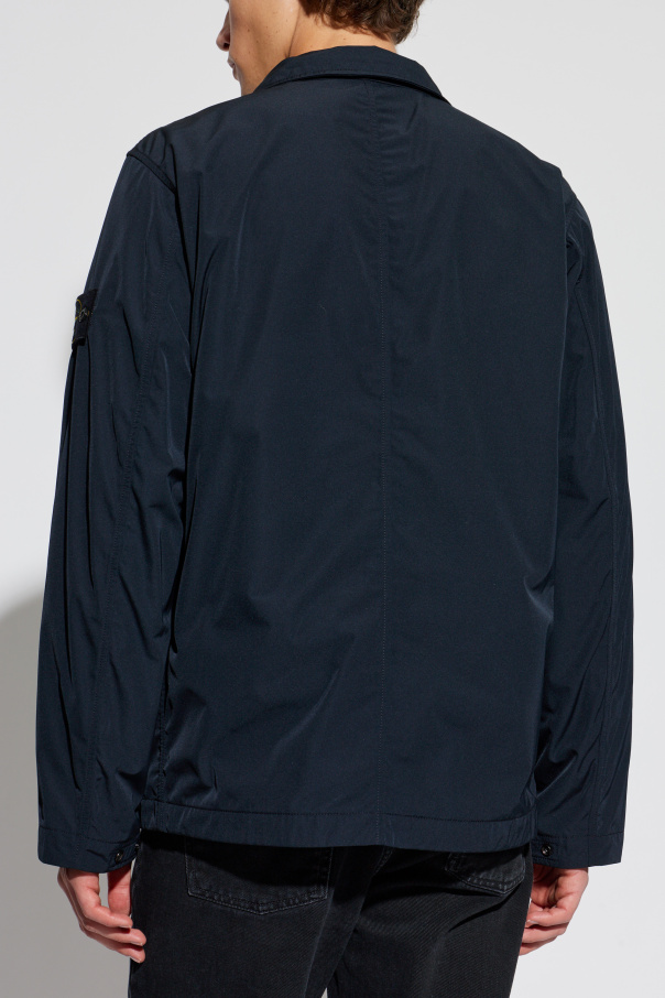 Granatowy Lekka kurtka z naszywką z logo Stone Island - Vitkac Poland