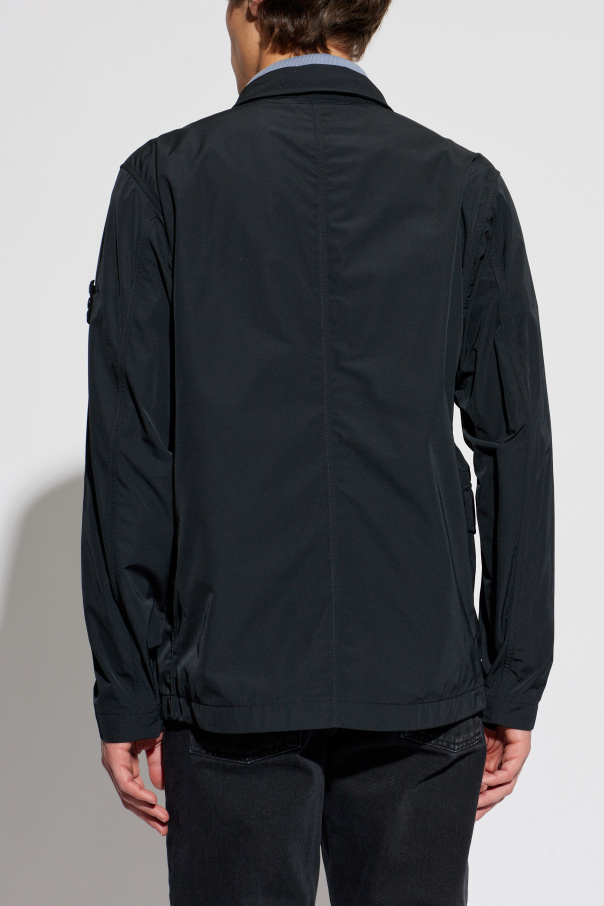 Czarny Lekka kurtka z naszywką z logo Stone Island - Vitkac Poland