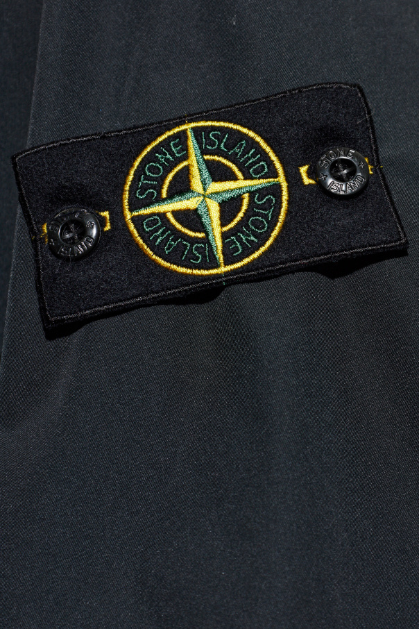Czarny Lekka kurtka z naszywką z logo Stone Island - Vitkac Poland