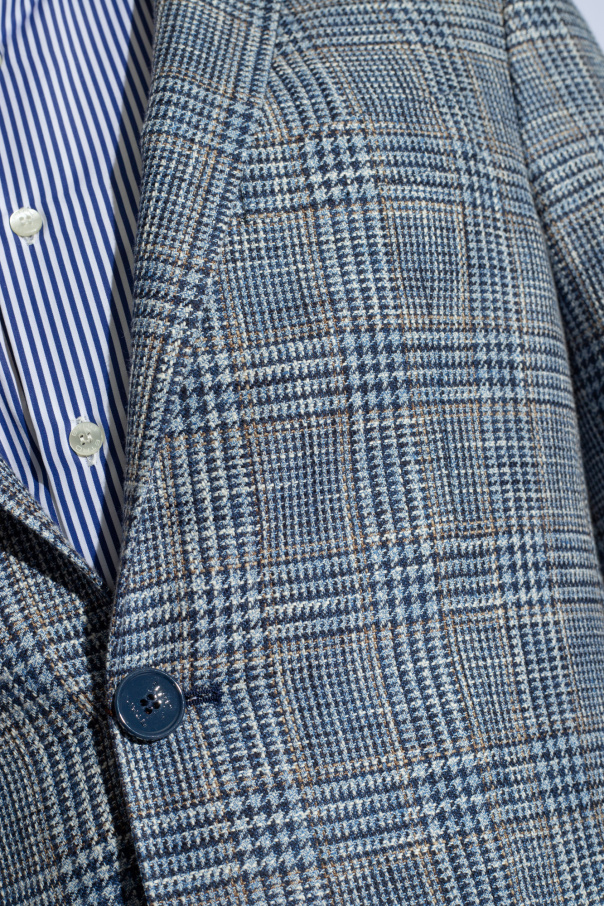 Blue Checked blazer Etro - Vitkac GB
