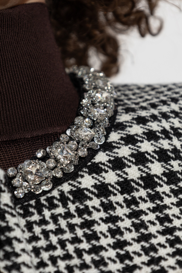 Black Houndstooth patterned jacket Self-Portrait - Vitkac GB