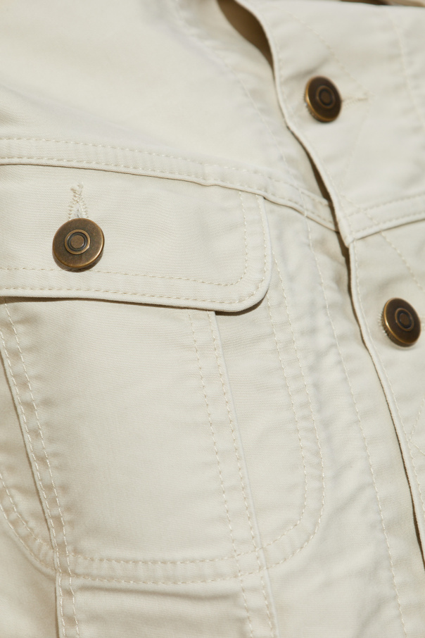 Cream Denim jacket with 'vintage' effect Maison Margiela - Vitkac GB