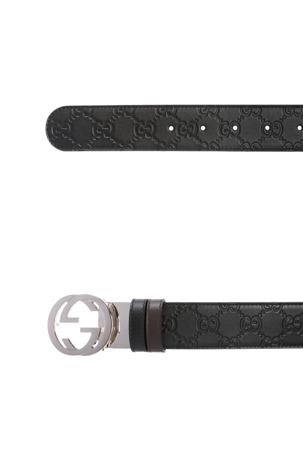 Czarny Dwustronny pasek Gucci - Vitkac Polska