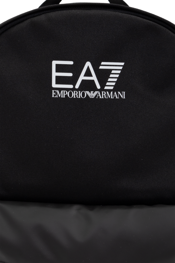 Black Backpack with logo EA7 Emporio Armani - Vitkac GB