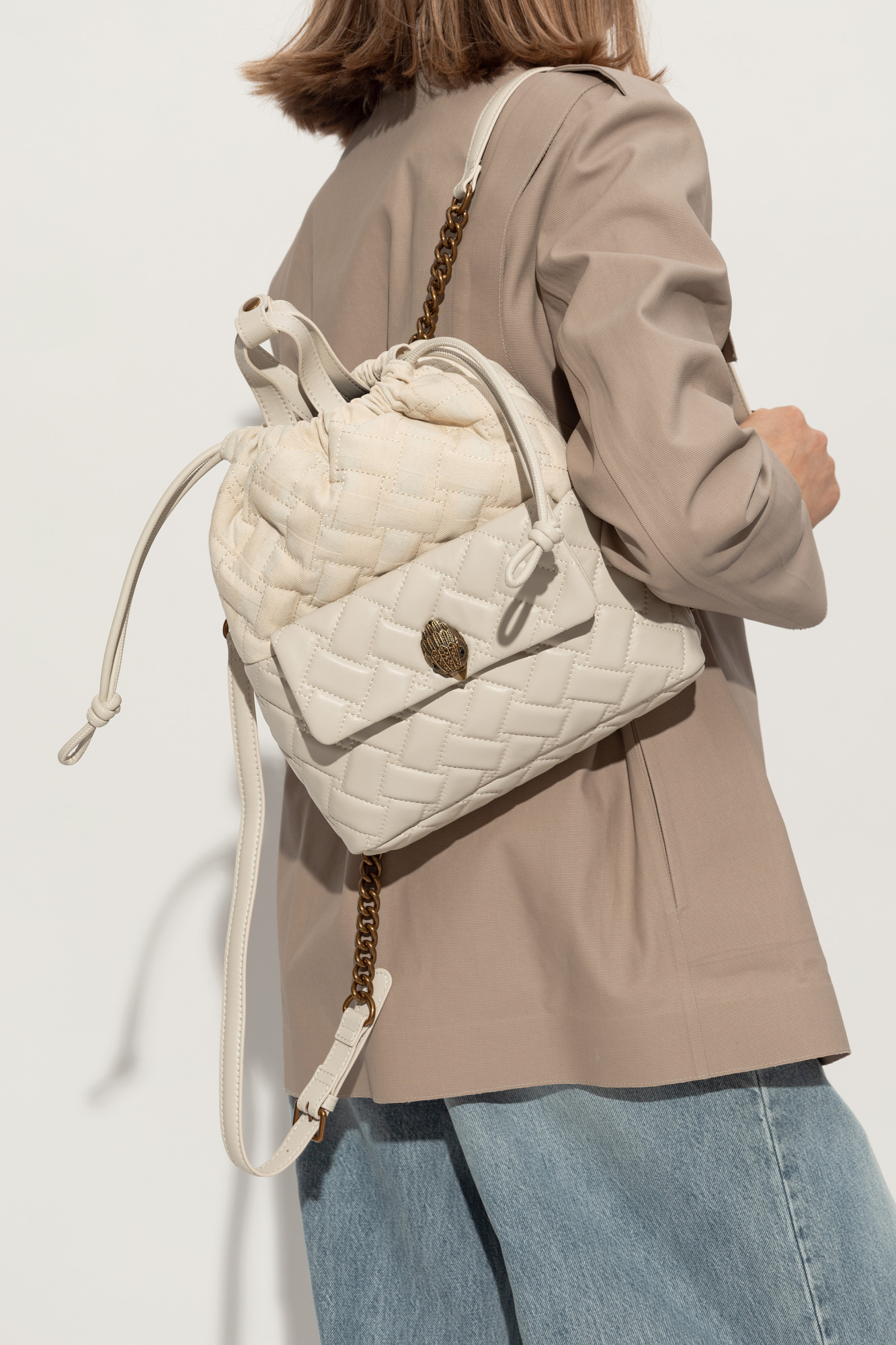 Cream Backpack Kensington String Kurt Geiger - Vitkac GB