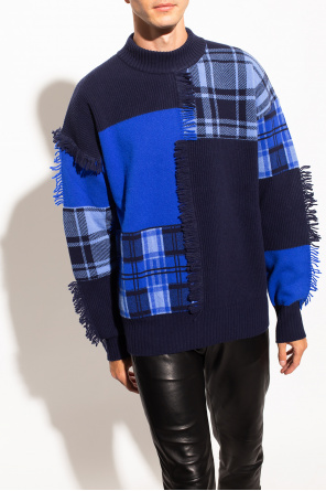 Versace BLUE Checked sweater - Stylefamous