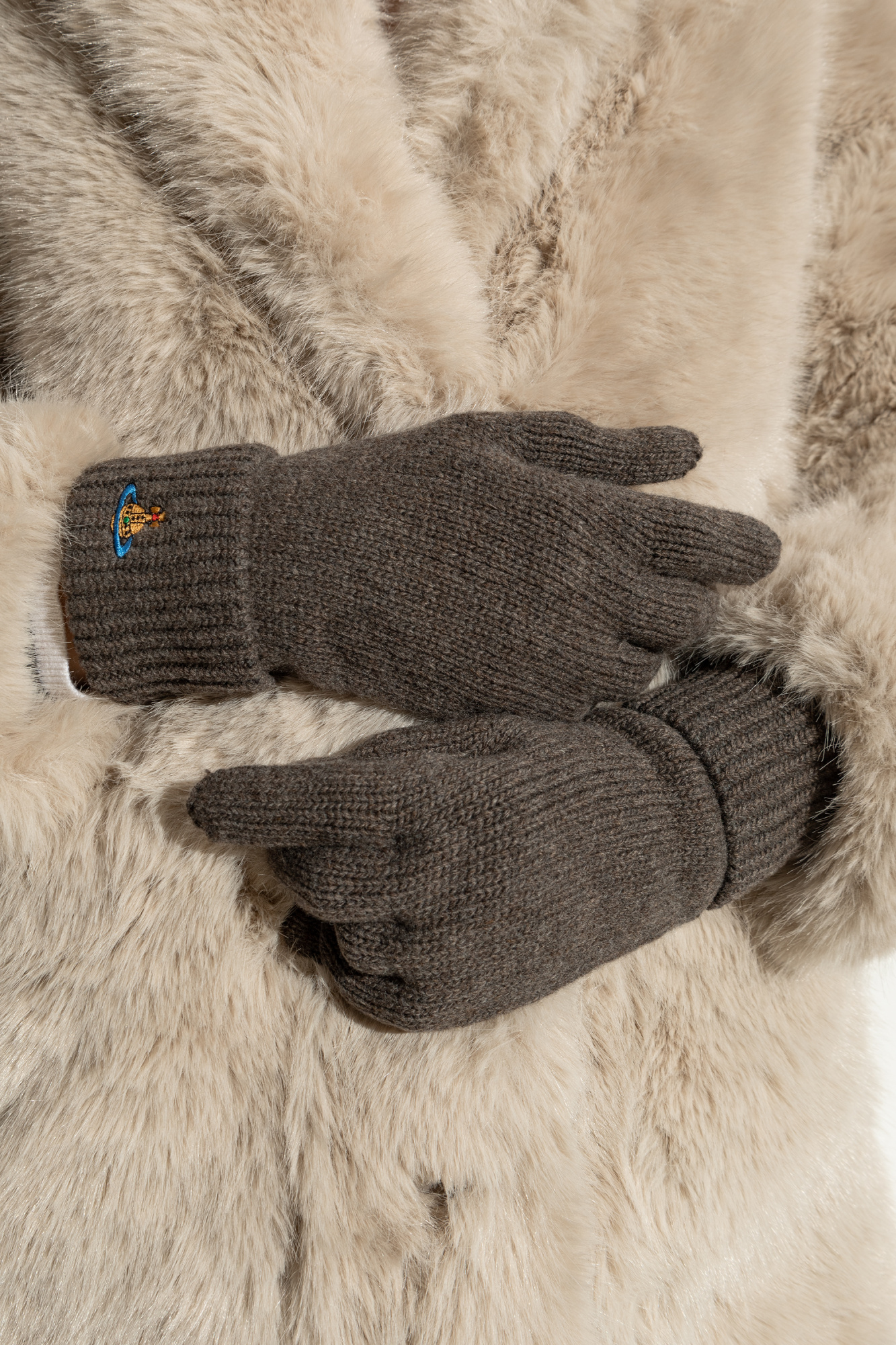 Grey Woollen gloves Vivienne Westwood - Vitkac GB