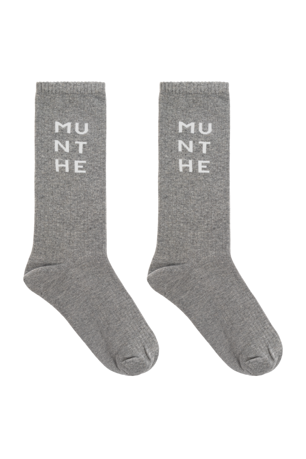 Grey Socks with logo Munthe - Vitkac GB