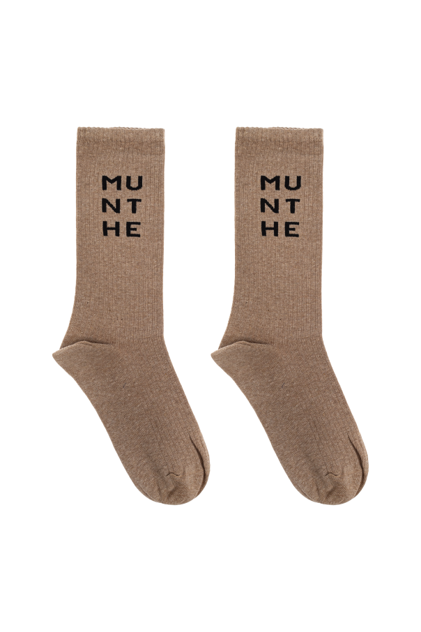 Beżowy Skarpety z logo Munthe - Vitkac Polska