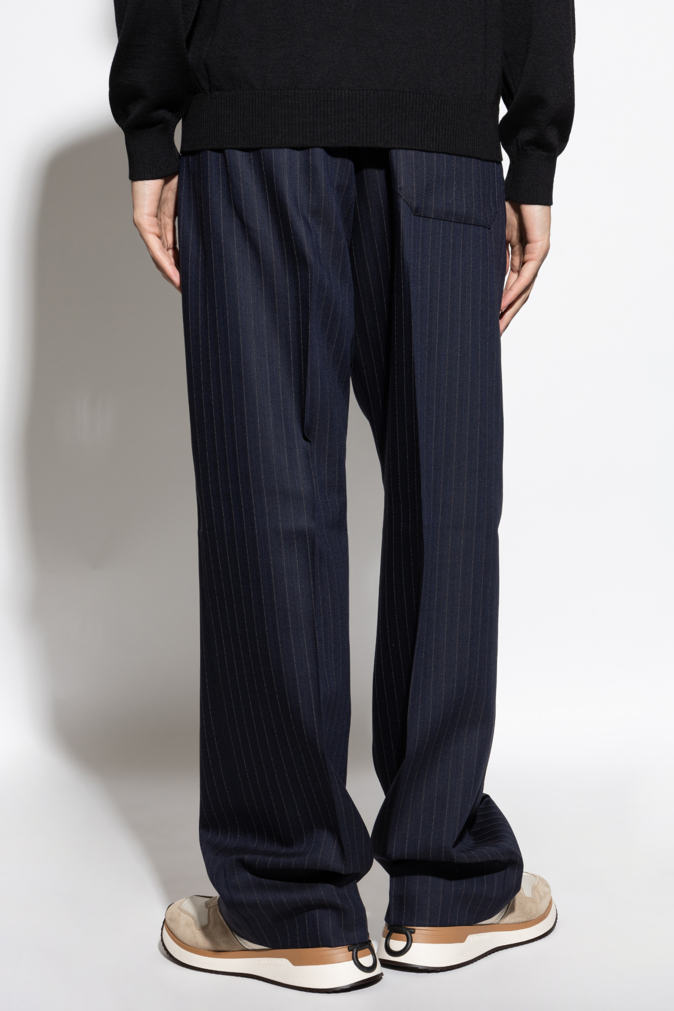 Golden Goose Pinstripe wool trousers | Men's | Vitkac