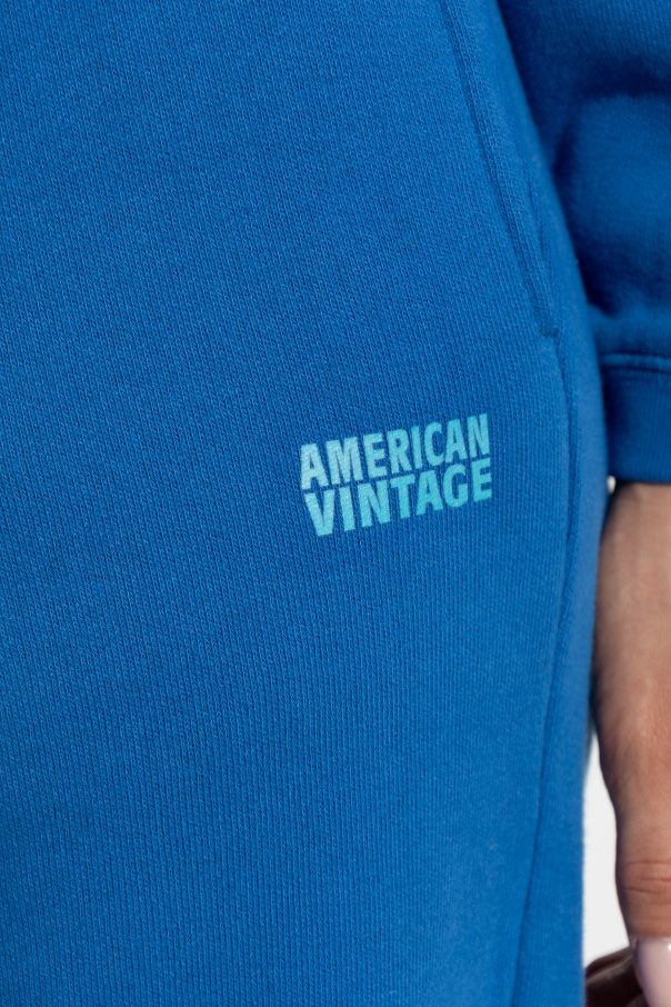 Blue Sweatpants with printed logo American Vintage - Vitkac GB