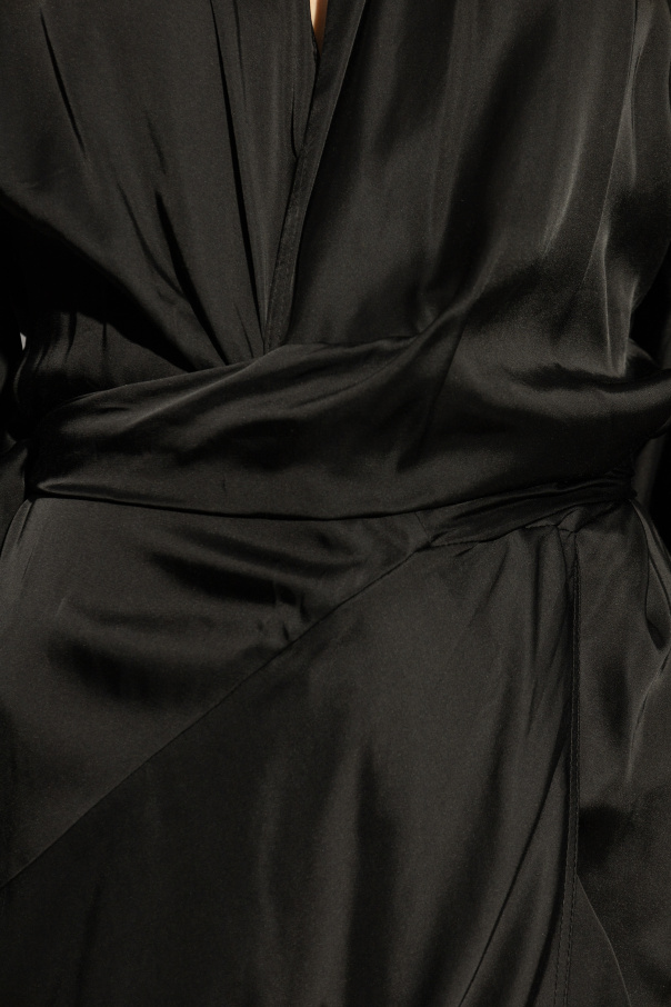 Black Dress Wrap Gown Rick Owens - Vitkac GB