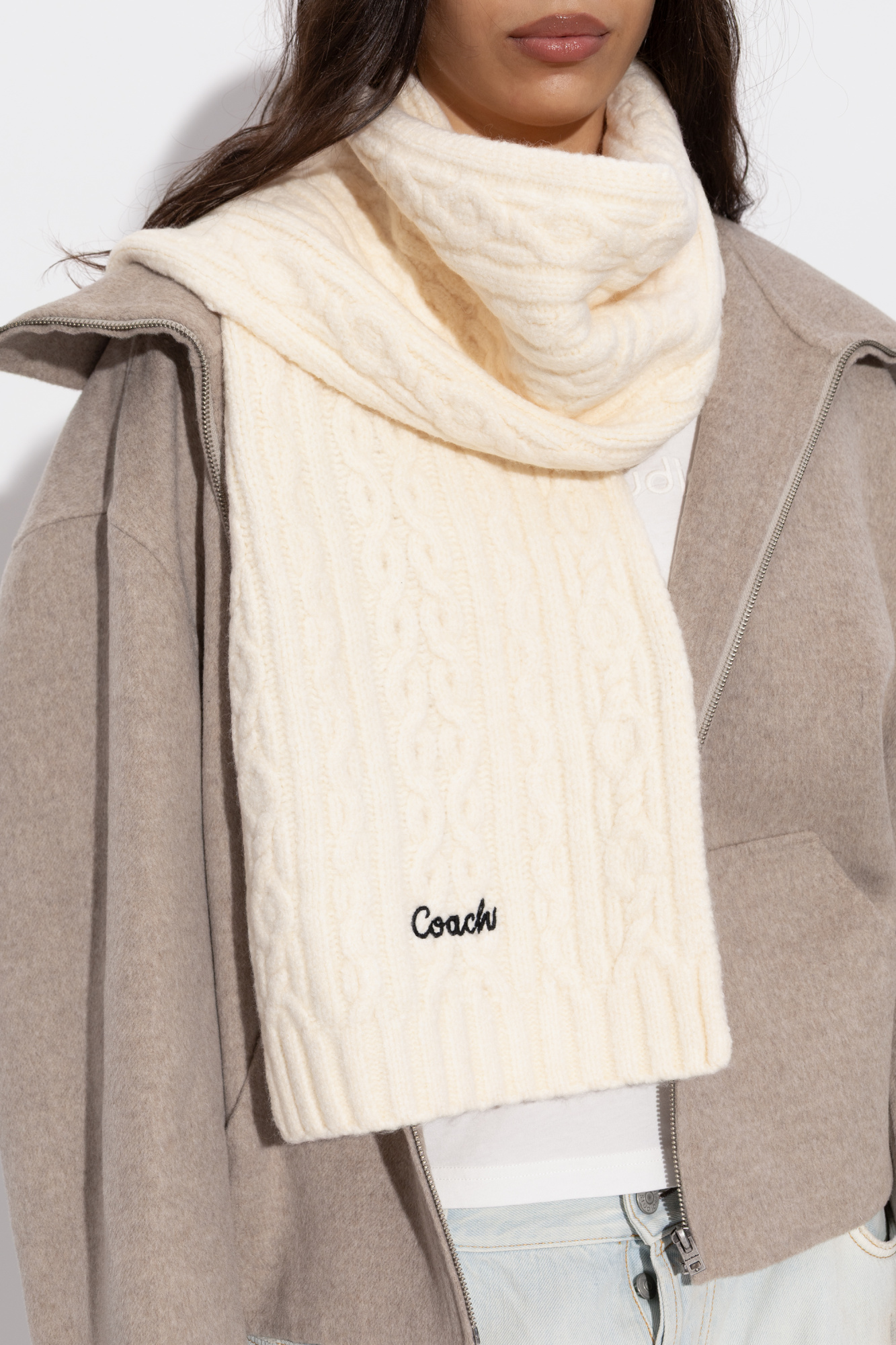Coach Scarf with embroidered logo | Women's | Vitkac