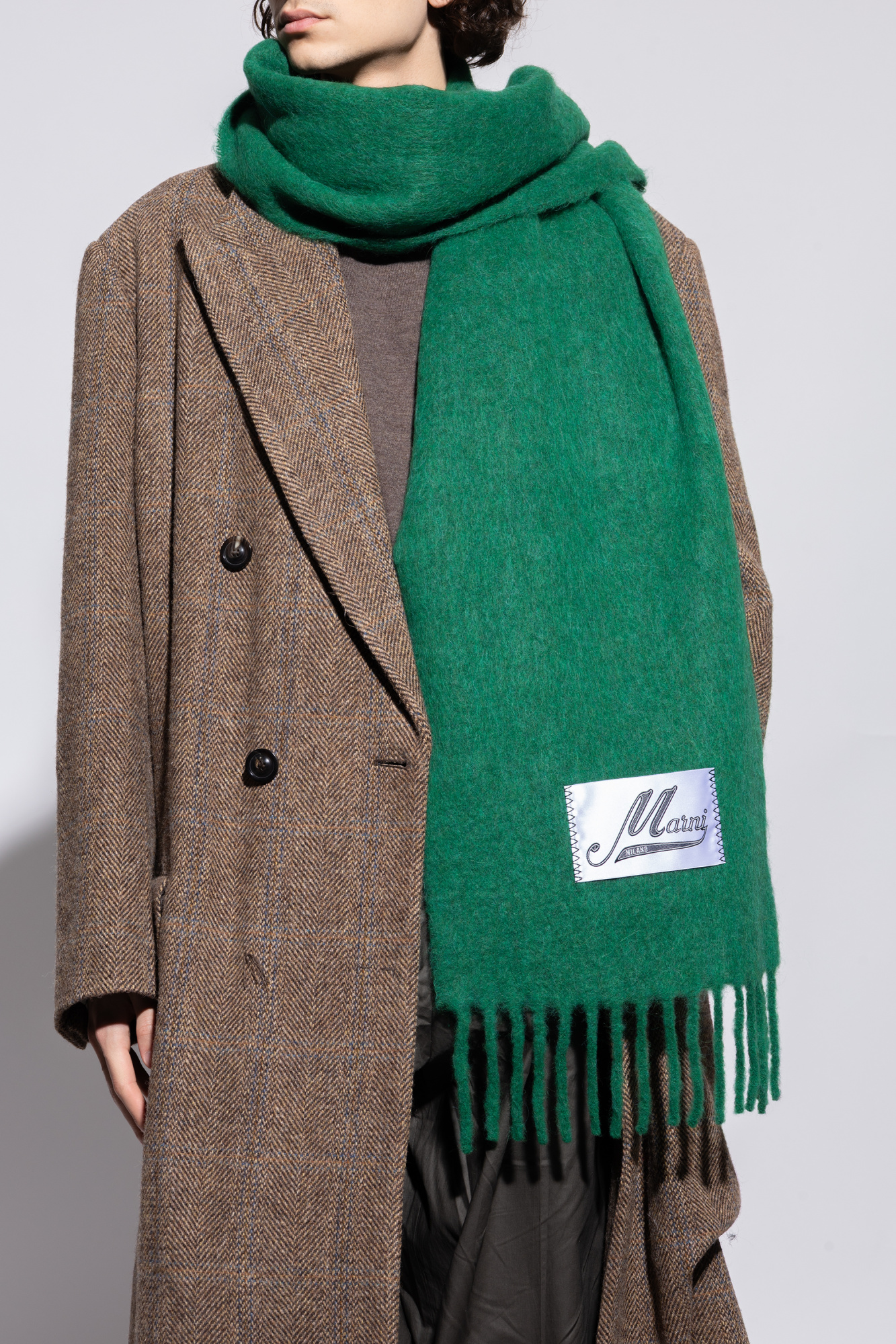 Marni Wool scarf with fringes | Men's Accessories | Vitkac