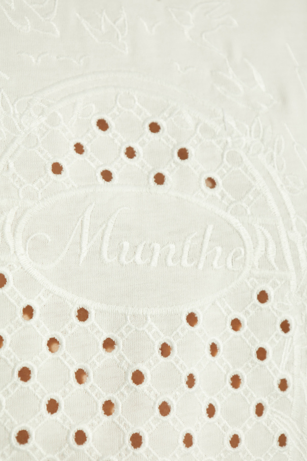 Cream T-shirt with 'Fenella' logo Munthe - Vitkac GB