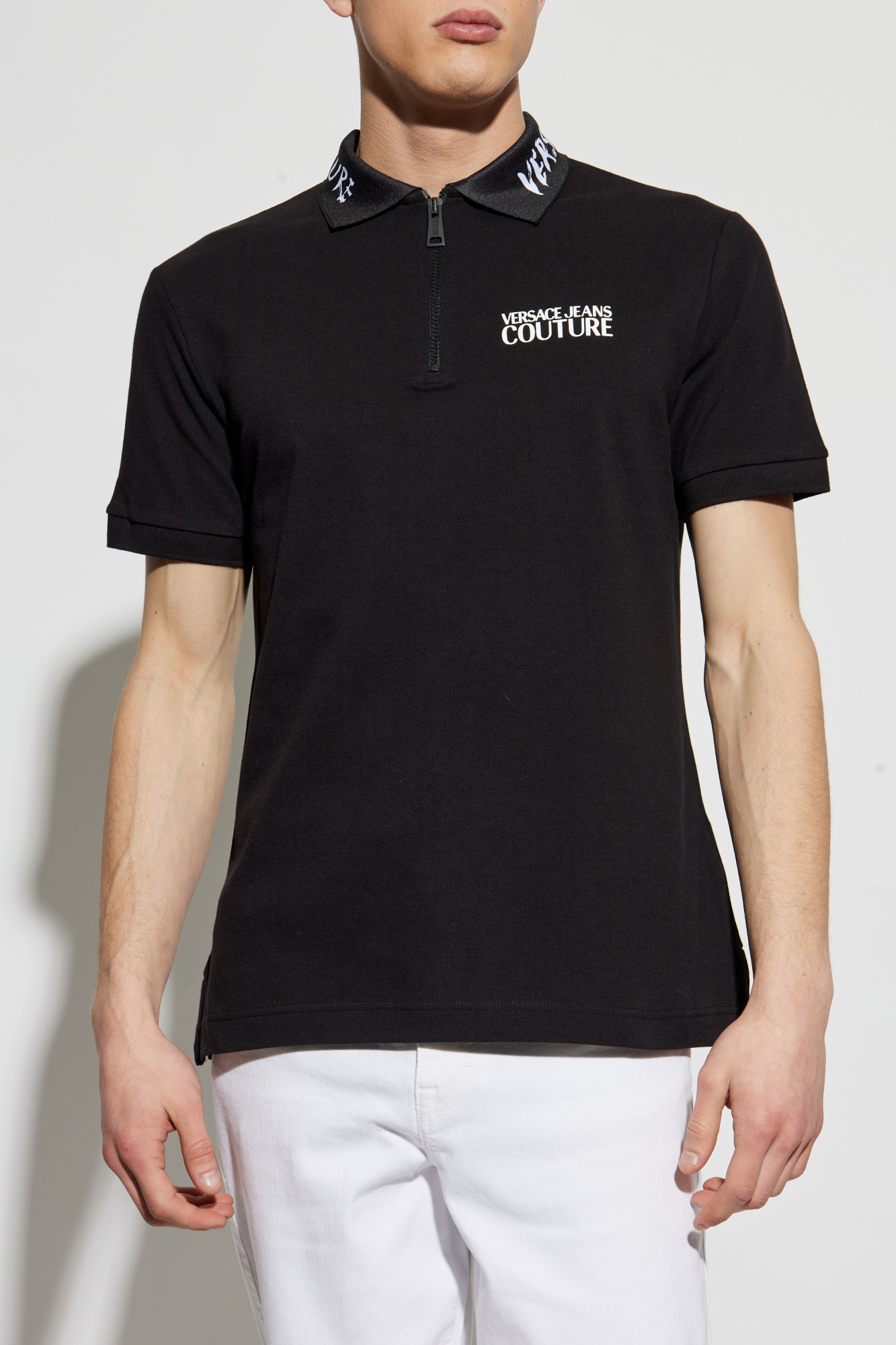 Versace Jeans Couture Polo with printed logo | Men's Clothing | Vitkac