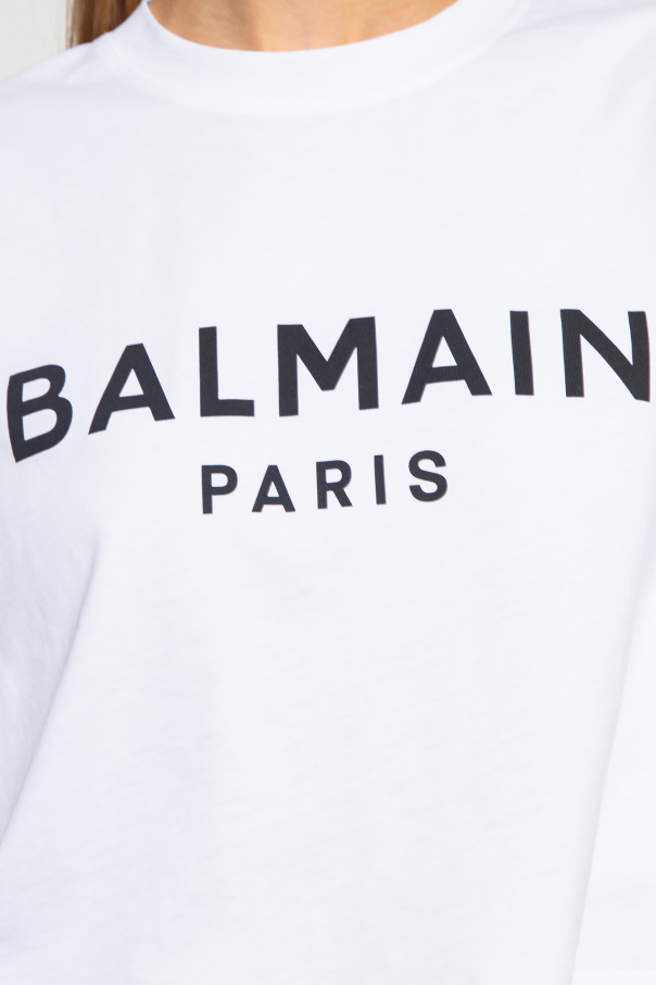 White Printed T-shirt Balmain - Vitkac GB