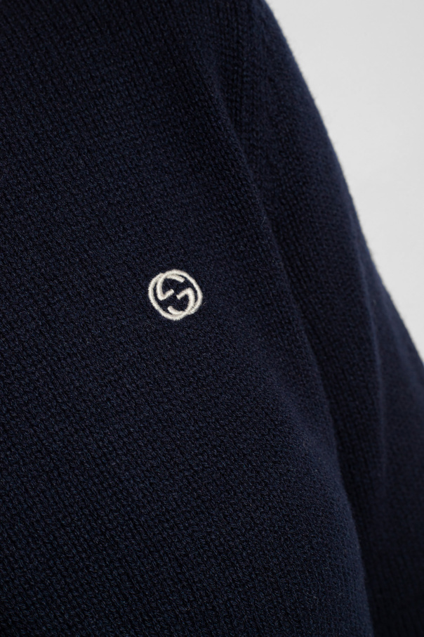 Granatowy Sweter z logo Gucci - Vitkac Poland
