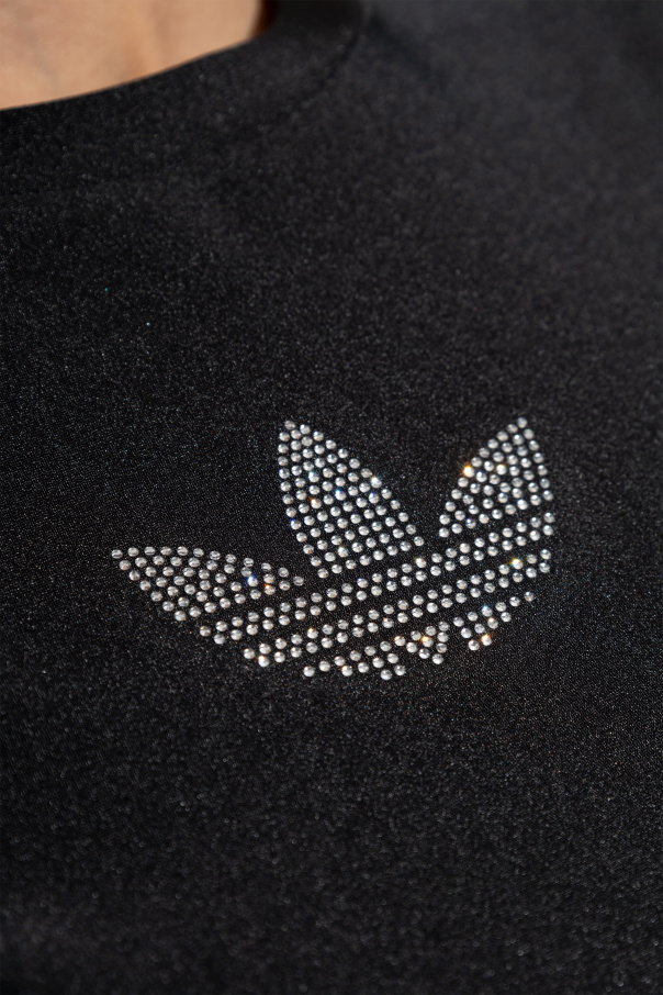 Black Top with Shiny Logo ADIDAS Originals - Vitkac GB
