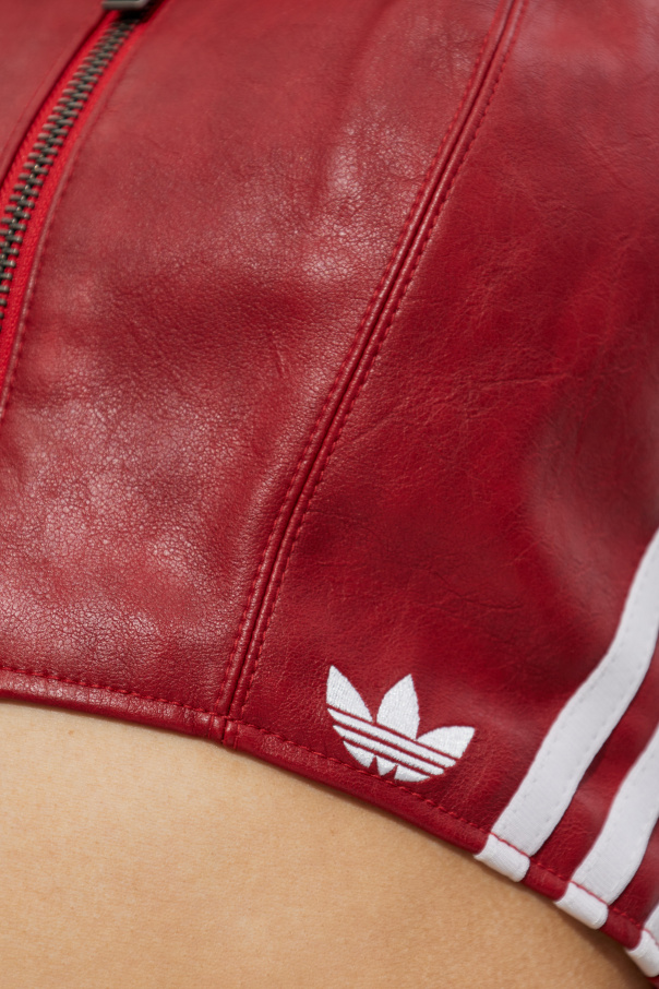 Red Faux leather top ADIDAS Originals - Vitkac GB