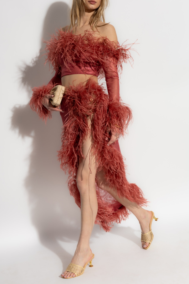 Oseree Feathered Top | Women's Clothing | Vitkac