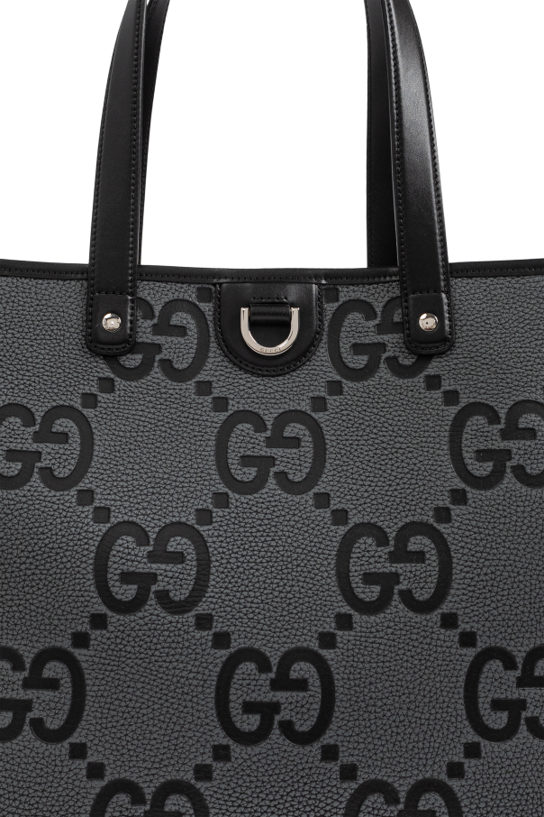 Szary Torba `Jumbo GG Medium` typu `shopper` Gucci - Vitkac Poland