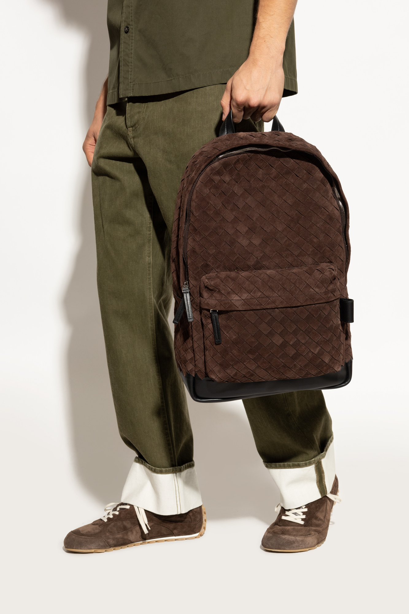 Brown Suede backpack Bottega Veneta - Vitkac GB